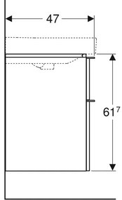 Geberit Smyle Square Koupelnová skříňka pod umyvadlo 73,4 cm, bílá 500.353.00.1