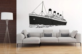 Lepy.cz Samolepka na zeď Titanic Velikost (šířka x výška): l20x86cm, Barevná varianta: Tmavě šedivá