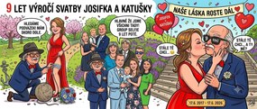 Personalizovaný hrnek z vlastní fotky pro partnery – Komiksový styl