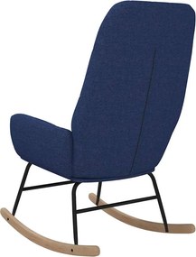 Houpací křeslo modré textil 341257