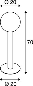 LA 1002001 GLOO PURE 70 Pole, venkovní stojací svítidlo, E27, antracit, IP44 - BIG WHITE (SLV)