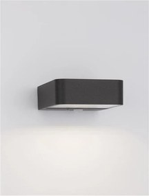 NV 9492520 Venkovní nástěnné svítidlo TREDO antracitový hliník a čiré sklo LED 2W 3000K 3.7V 106st. IP65 vypínač na těle / solární / pohybové čidlo - NOVA LUCE