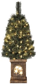 HOMCOM Umělý vánoční stromek s LED světýlky 90 cm s dálkovým ovládáním