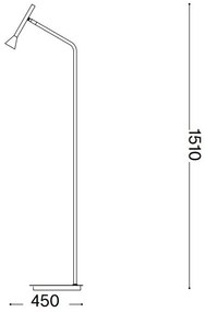 Ideal Lux - LED Stojací lampa DIESIS LED/4,5W/230V CRI 95 černá