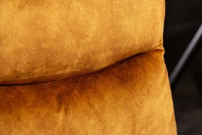 Invicta Interior Židle Comfort hořčcově žlutý samet