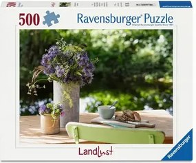 RAVENSBURGER Puzzle LandLust: Květiny na stole / 500 dílků / 49 x 36 c