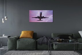 Obrazy na plátně Mraky obloha letadlo 140x70 cm