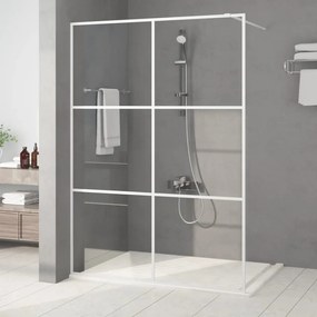 vidaXL Sprchová zástěna walk-in bílá 140 x 195 cm čiré ESG sklo