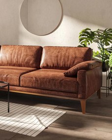 Rohová pohovka musso tufted 248 cm cognac levá MUZZA