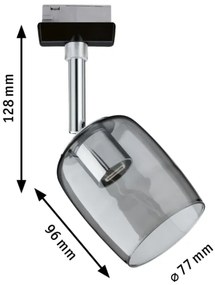 Paulmann 96967 Blossom spot pro Urail system, 1xG9, černá, kouřové sklo