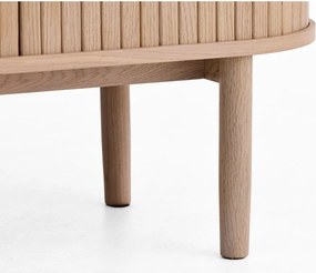 Skříňka v dekoru dubu s posuvnými dveřmi ve světle přírodní barvě 100x118x40 cm Meta – Unique Furniture