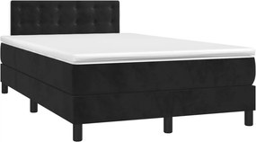 Box spring postel s matrací černá 120 x 190 cm samet 3269863