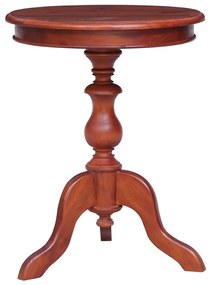 Odkládací stolek hnědý 50 x 50 x 65 cm masivní mahagon - Default Title