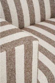 Hnědá/krémová žinylková pohovka 220 cm Lisa – Ellos Home
