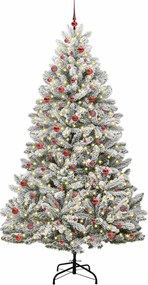 Umělý vánoční stromeček 270 cm 300 LED Teplá bílá PVC a ocel 3395775