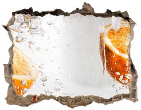 Wallmuralia Nálepka díra na zeď Pomeranče pod vodou 95x64 cm