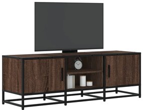 TV skříňka hnědý dub 120 x 35 x 41 cm kompozitní dřevo a kov