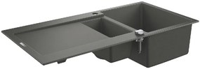 Grohe Dřezy - Kompozitní dřez K500 s automatickým odtokem, 1000x500 mm, granitová šedá 31646AT0