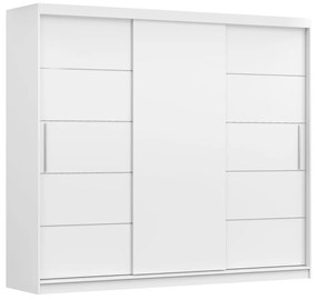 Idze Šatní skříň ALBA II 250 cm bílá, varianta bez osvětlení