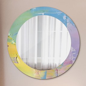 Kulaté dekorativní zrcadlo Textura oleje fi 60 cm