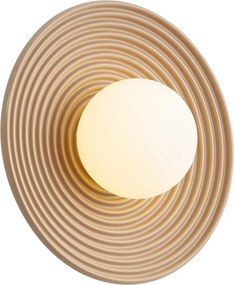 Retro stropní svítidlo béžové s opálovým sklem - Lila