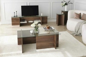 Designový konferenční stolek Belicia II 105 cm vzor ořech