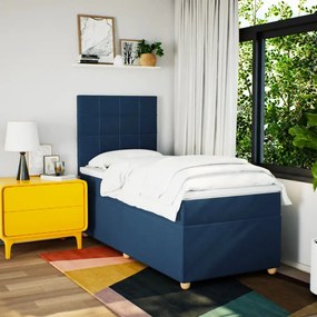 Box spring postel s matrací modrá 80x200 cm textil 3293413