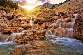 Samolepící tapeta vysokohorské vodopády