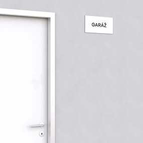 ACCEPT Označení podlaží "GARÁŽ" - stříbrná tabulka - černý popis