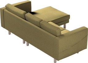 Potah na pohovku IKEA Norsborg 3-místná se šezlongem barva zelená látka pletený vzor