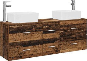 Sada koupelnových skříněk 3 ks Staré dřevo 53 x 34,5 x 63 cm 3405865