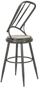 Barová stolička Mauro Ferretti Munich A 43x51x107 cm, tmavě šedá/přírodní