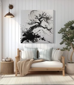 Obraz na plátně - Strom života Japonský minimalismus FeelHappy.cz Velikost obrazu: 140 x 140 cm