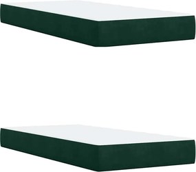 Box spring postel s matrací tmavě zelená 200x200 cm samet 3285308