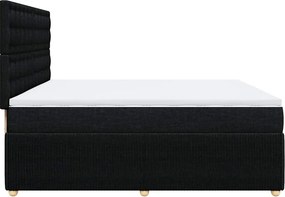 Box spring postel s matrací černá 200x200 cm textil 3292179