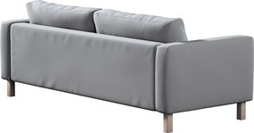 Potah na pohovku IKEA  Karlstad 3-místná, nerozkládací, krátký barva šedá látka sametová