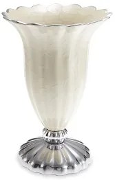 Perleťová váza PEONY smetanová 35 x 23,5 cm