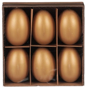 Vajíčko pravé, zlatá barva. Cena za sadu 6ks VEL7105 GOLD