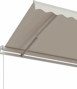 Automatická zatahovací markýza 350 x 250 cm krémová 3068887