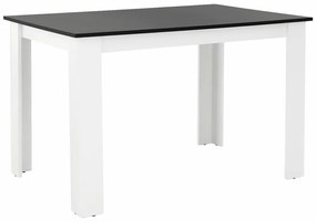 Kondela Jídelní stůl, bílá / černá, 120x80 cm, KRAZ