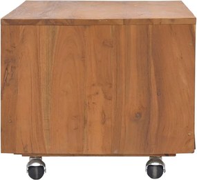 TV skříňka s kolečky 80 × 50 × 42 cm masivní teakové dřevo 326130