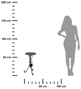 Stojan na květiny 55x33 cm černá