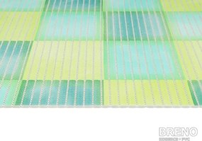 Breno Koupelnová pěnová předložka SOFTY-TEX 79844 zelené dlaždice, šíře 65 cm, Vícebarevné