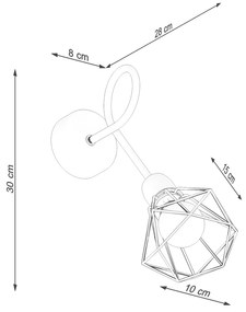 ARTEMIS 1S Nástěnné světlo, černá SL.1108 - Sollux