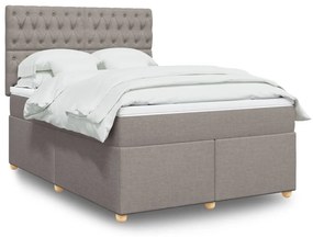 Box spring postel s matrací taupe 140x200 cm textil 3291314