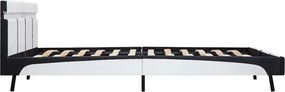 Rám postele s LED světlem bílý umělá kůže 180 x 200 cm 280301