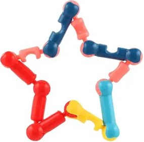 TEDDIES Stavebnice kostky / Plast / 2 barvy / 24,5 x 23 cm / od 3 let