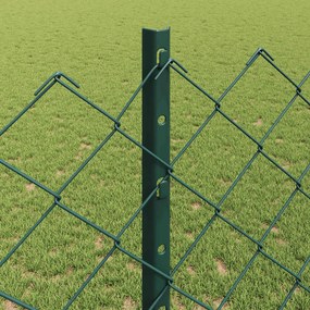 Plot s řetězovým odkazem a sloupkem 25 x 1,2 m Zelená Síťovina 3336253
