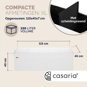 Lavice s úložným prostorem bílý 115x38x38cm s úložný prostor skládací