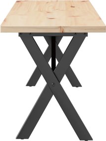 Konferenční stolek s X rámem 160x40x45,5 cm borovice a ocel 3282756